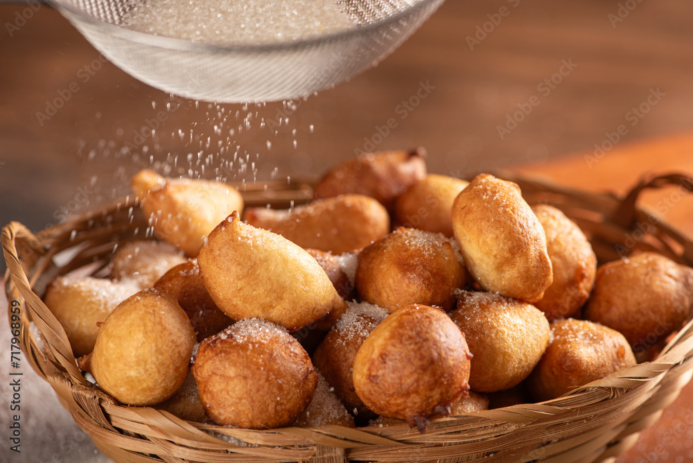 Rain cake, beautiful and delicious rain cakes with sugar, typical ...