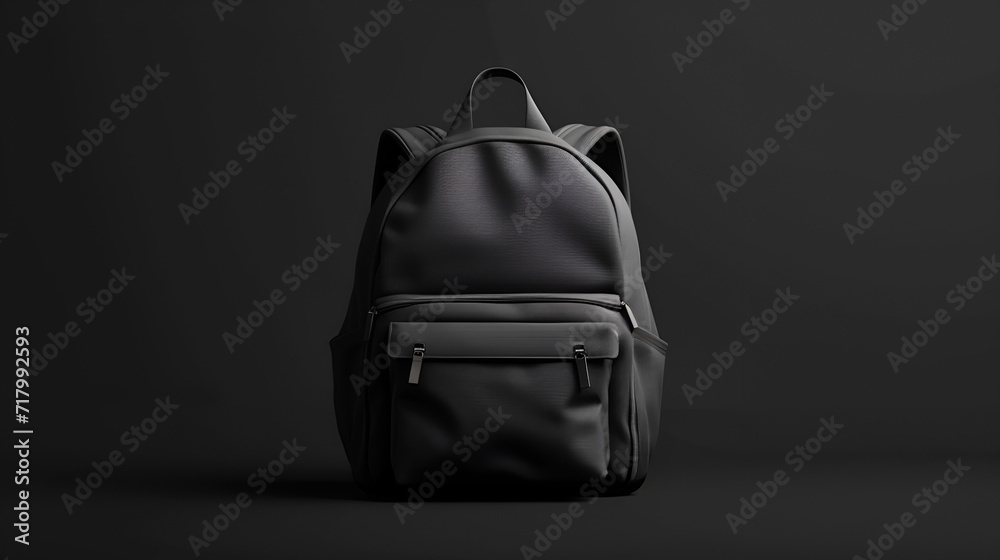 Vector Black Mock up Backpack bag, back to school, world tour day, tour ...