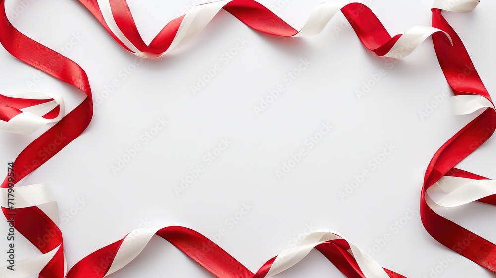 national japan flag arrangement, red and white flag colors ribbon - AI ...