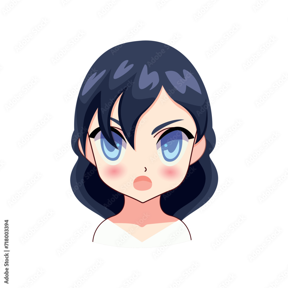 Avatar in anime cartoon design. In this image, the anime girl's avatar ...