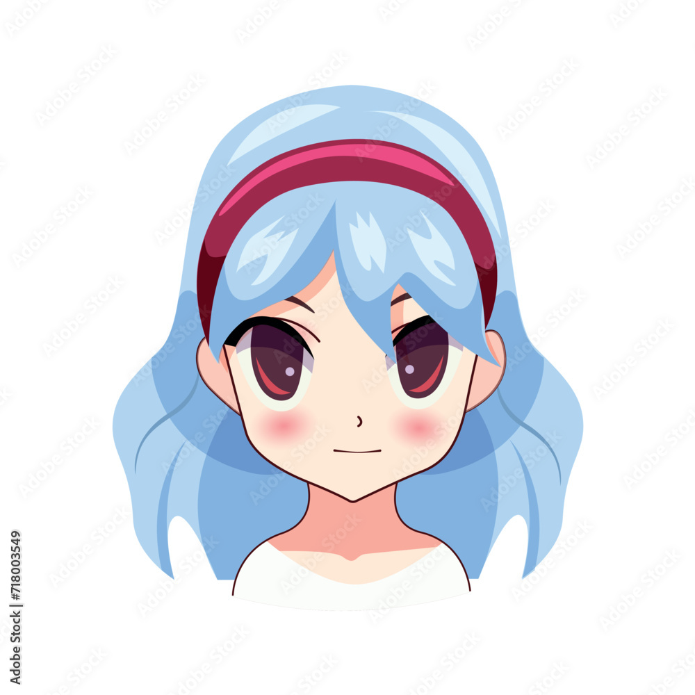 Avatar in anime cartoon design. This anime girl's avatar skillfully ...
