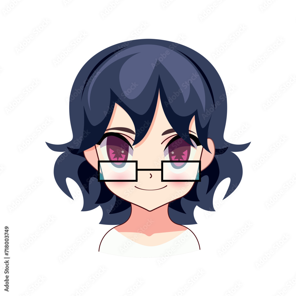 Vetor de Avatar in anime cartoon design. This enchanting illustration ...