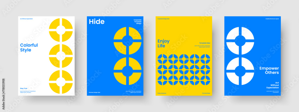 Geometric Flyer Design. Abstract Report Template. Isolated Background ...