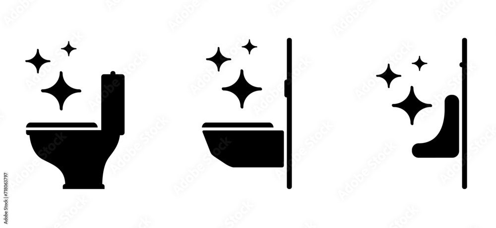 Please keep toilet clean and tidy. cleaning signs. Toilet, wc icon for ...