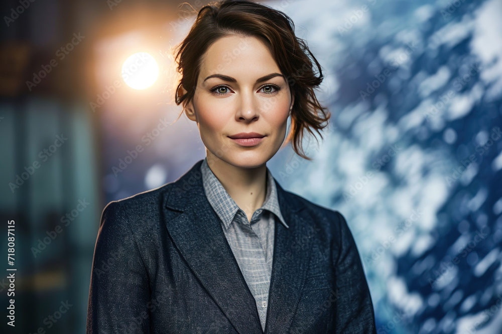 a tv news female presenter on a popular channel. live stream broadcast ...