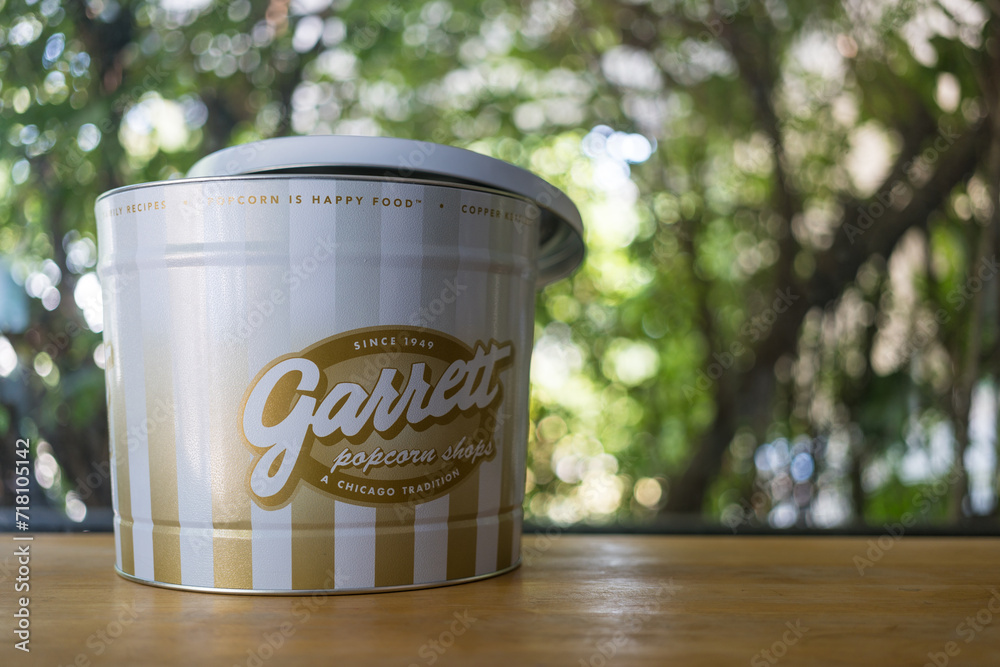 Bangkok, Thailand - January 24, 2024 : A big large size bucket for ...