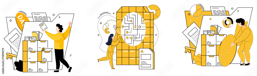 Data management vector illustration. Data analytics breathes life into ... Data management vector illustration. Data analytics breathes life into ...