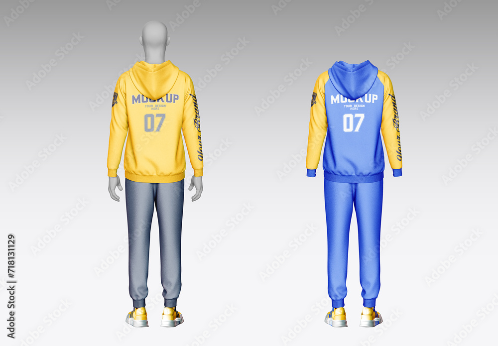 Men's Tracksuit Kit Mockup Stock Template | Adobe Stock