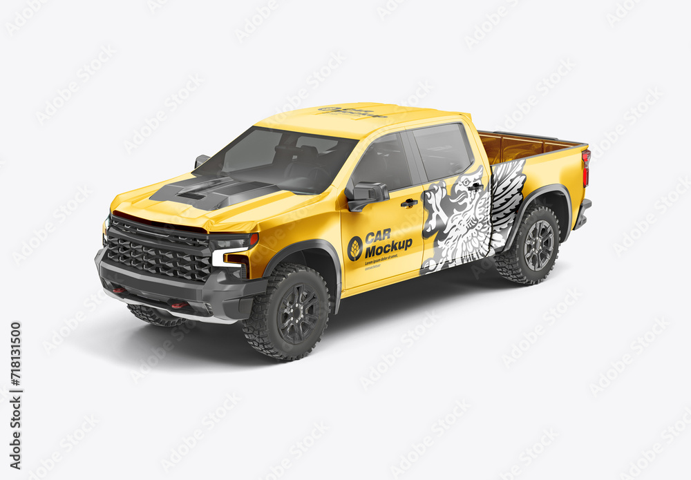 Pickup Truck Mockup Stock Template | Adobe Stock