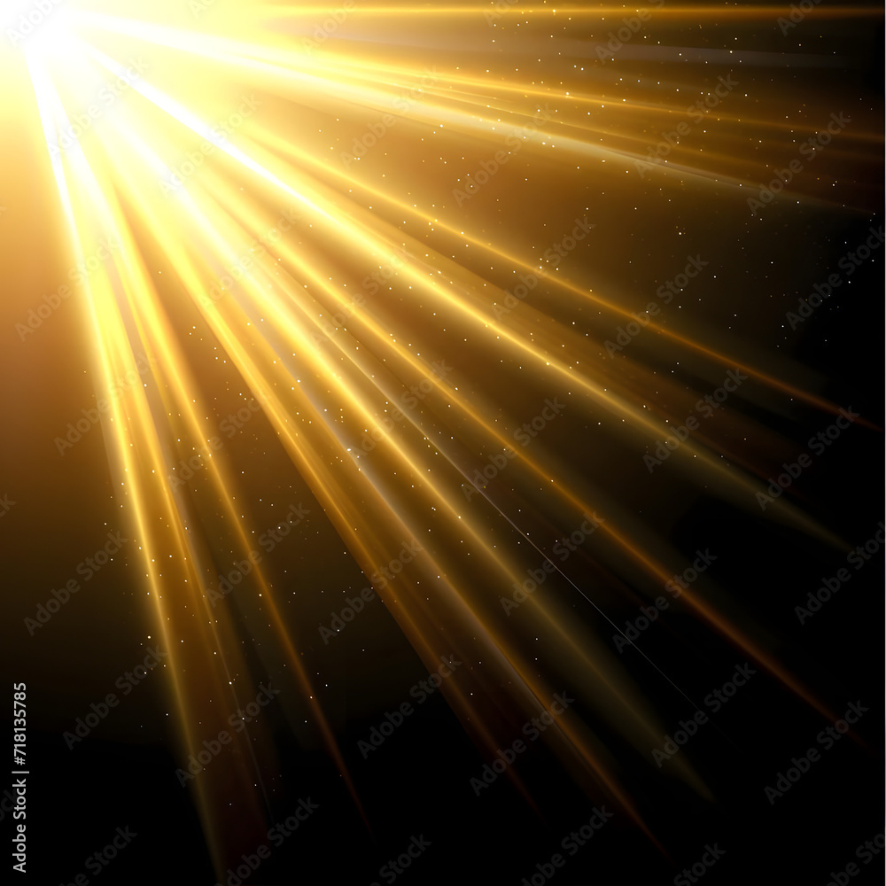 High-quality stock PNG image of sun rays light overlays with yellow ...