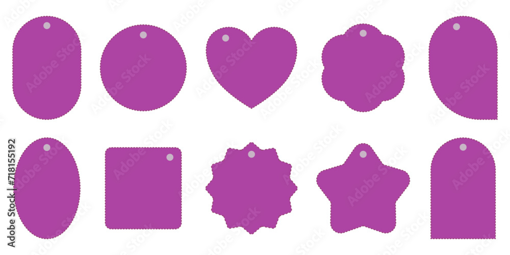 Collection of basic shape labels for printing and cutting – Set of ...