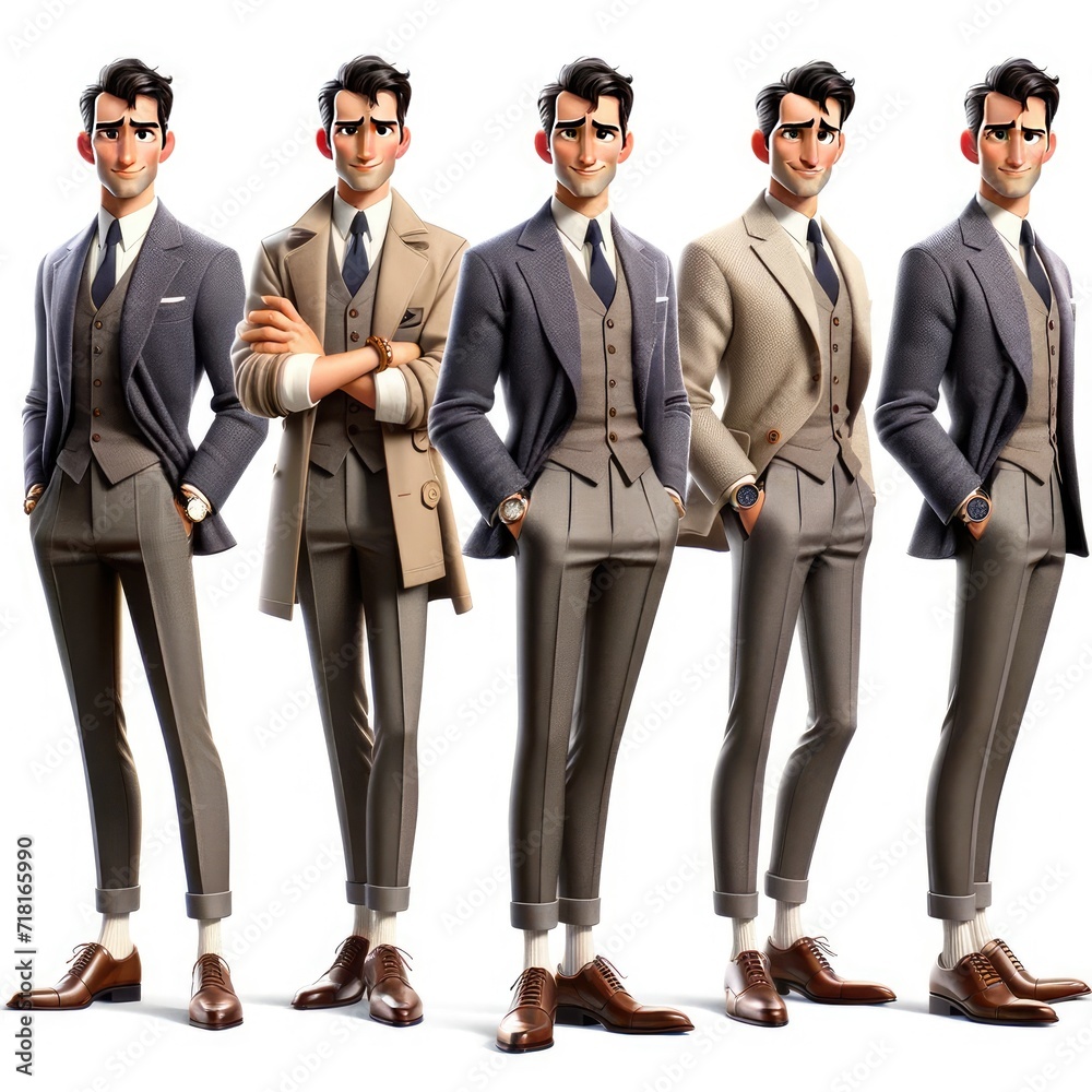 Animated characters, animated illustration, Pixar-inspired, vibrant ...