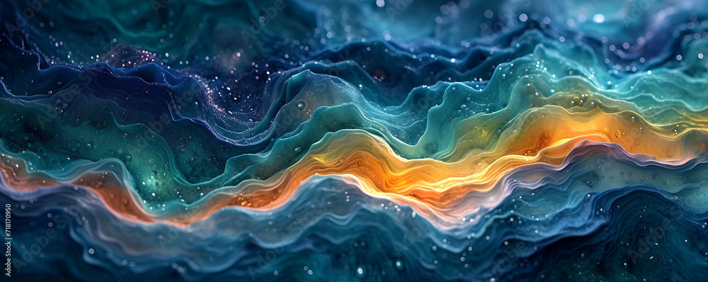 Aesthetics abstract wallpaper background design, organic lines in rich ...