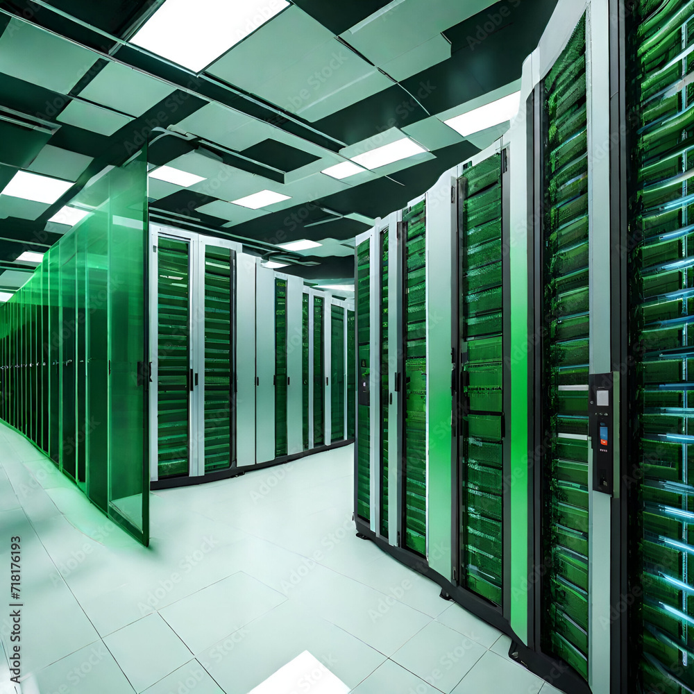 Green Data Centers: The interior of a state-of-the-art green data ...