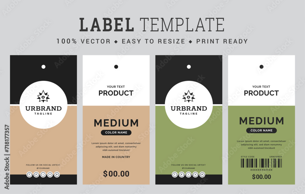 Hang tag label and price tag apparel care label design innovation ...