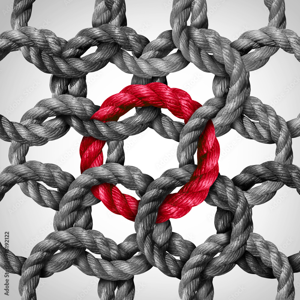 Central link concept and networking or key network connection as a ...