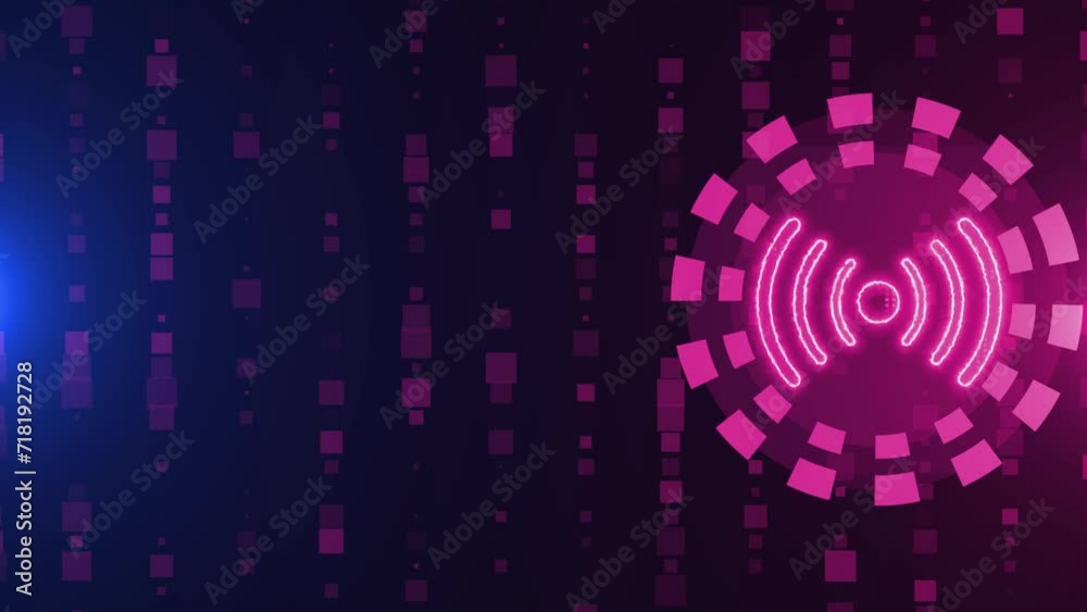 Hotspot Network Connection High Tech Digital Animation Background ...