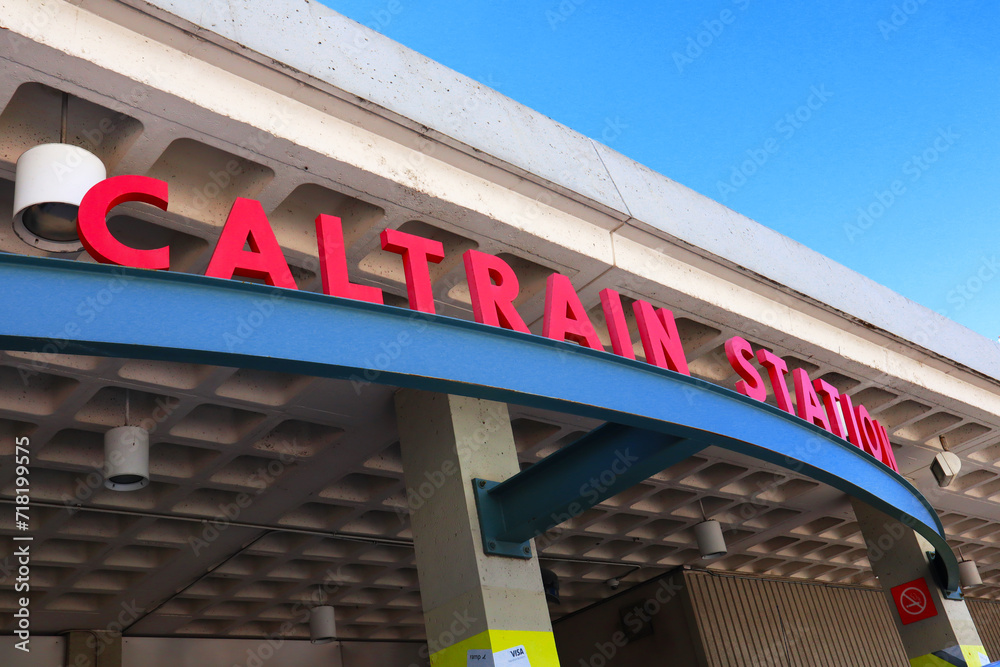 San Francisco, California – October 23, 2023: San Francisco Caltrain ...