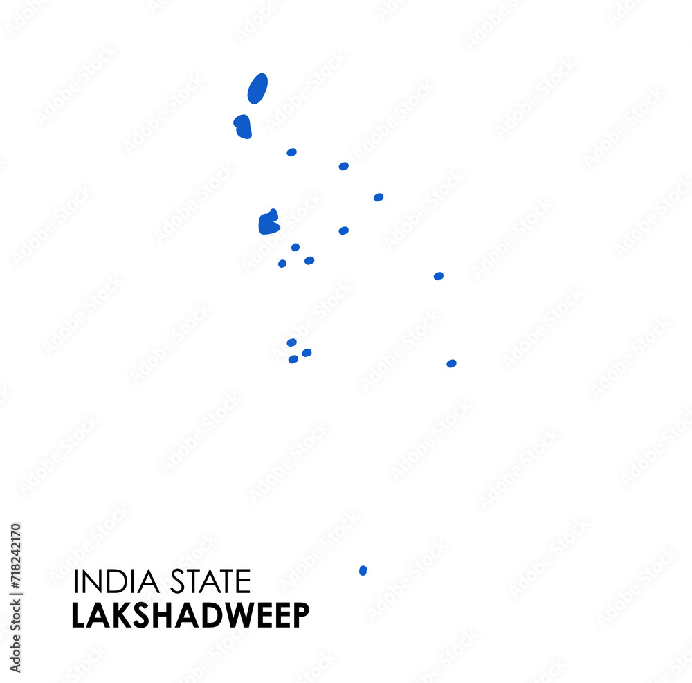Lakshadweep map of Indian state. Lakshadweep map illustration ...