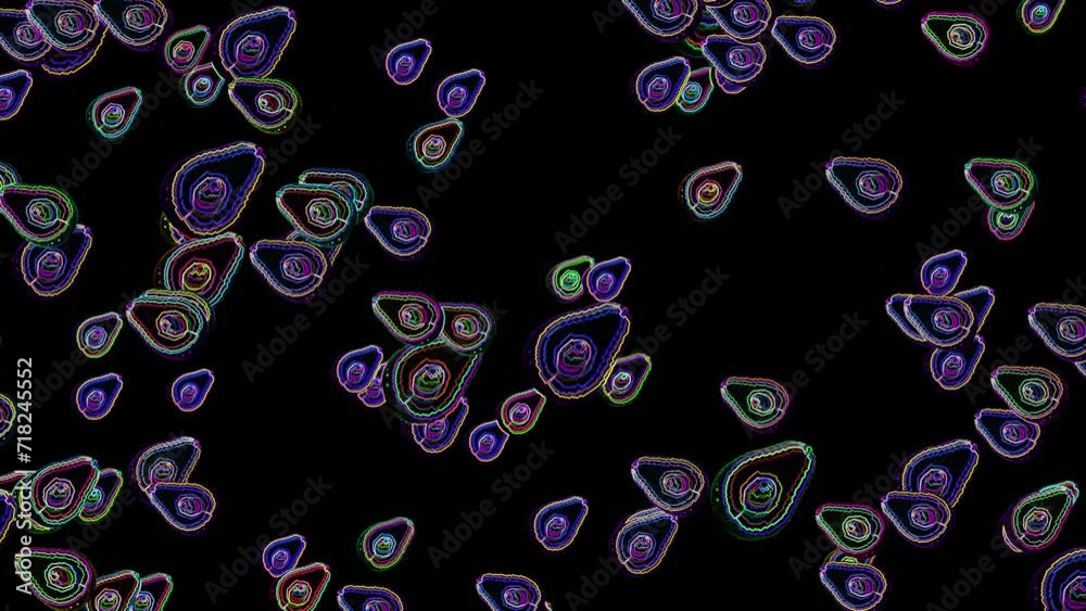 Fruit Falling Concept Animation, Avocado Fruit Falling On Soft Gradient ...