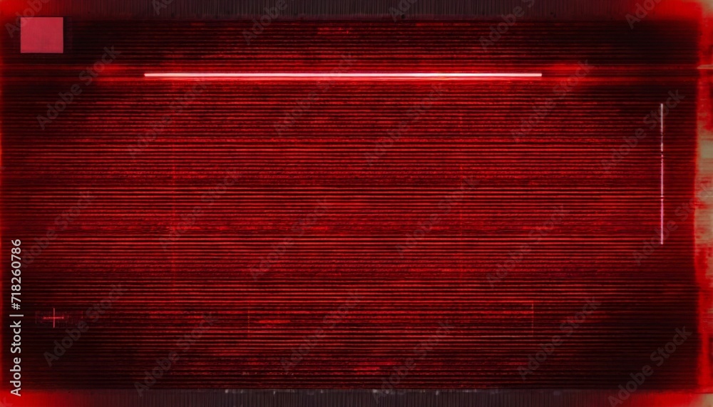 retro cctv or vhs video white noise background texture with red ...