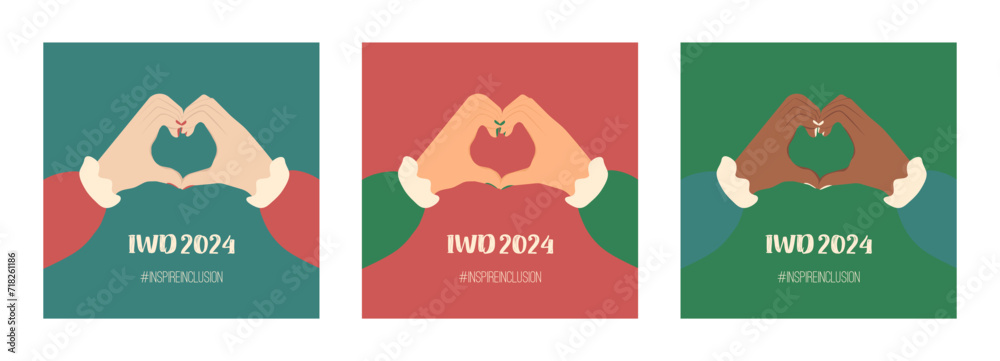 Greeting card for International Women's Day 2024 with slogan ...