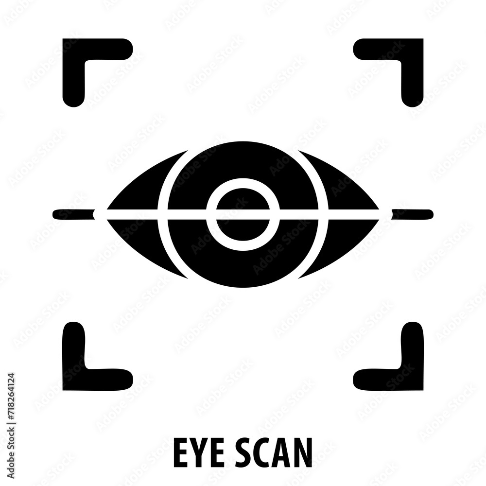 Eye scan, biometric, security, eye recognition, eye scan icon, retina ...