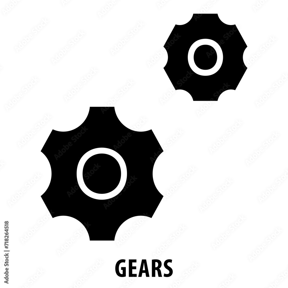 Gears, cogwheels, machinery, mechanical, gears icon, settings ...