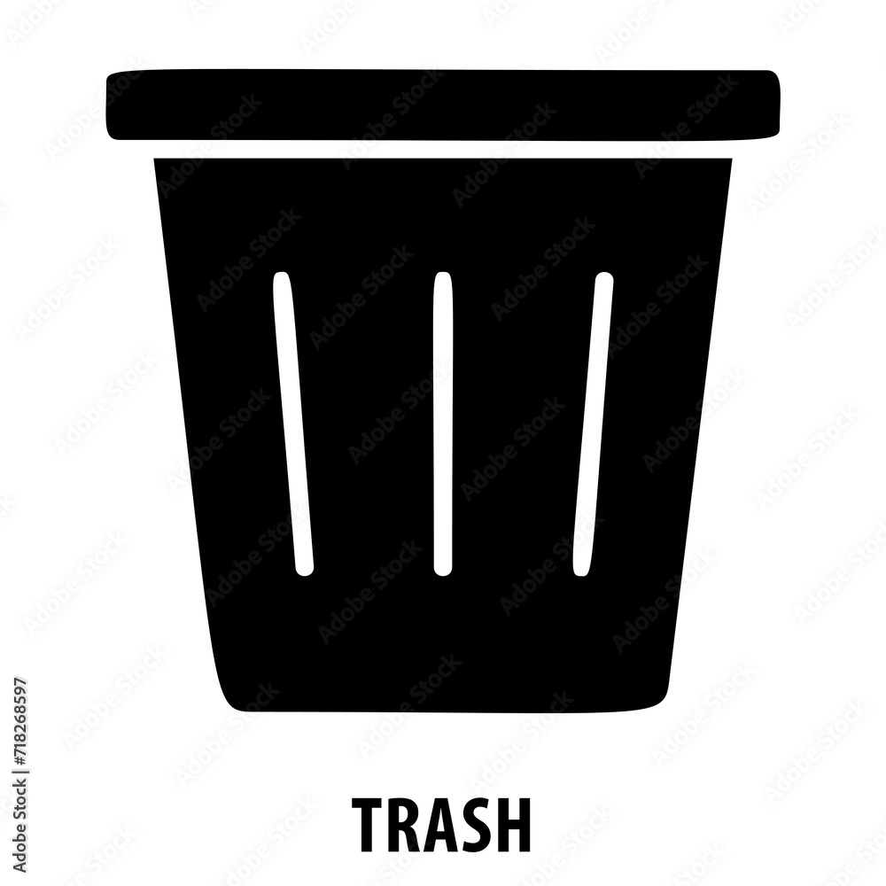 Trash, garbage, waste, disposal, rubbish, Trash icon, environmental ...