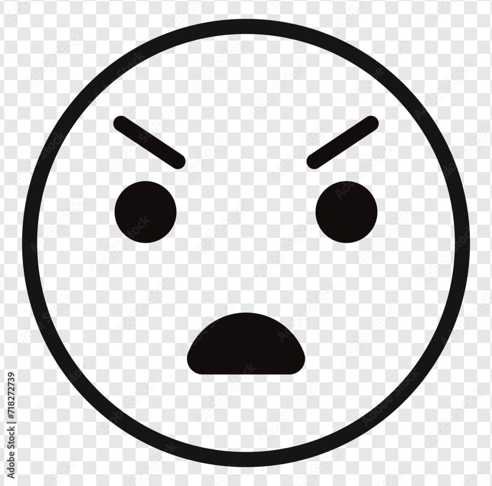 Sad face emoticons . Sad Face line emoji. emoji line art vector icons ...