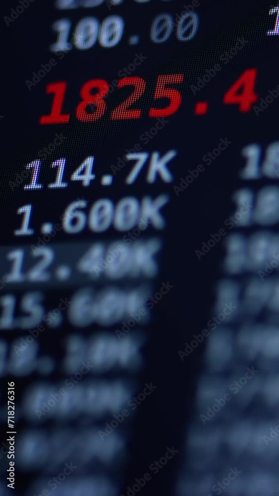 Stock ticker, stocks trading at the same time, trading session and ...