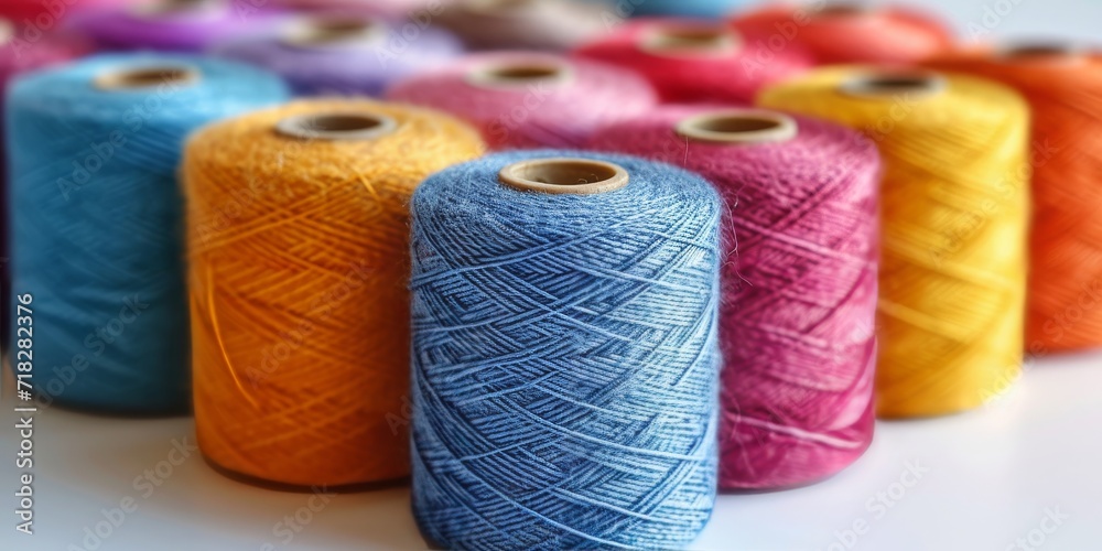 Vibrant Crafting Essentials: A Collection of Colorful Sewing Thread ...