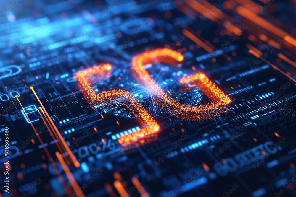 5G internet concept, frequency spectrum, background network ...