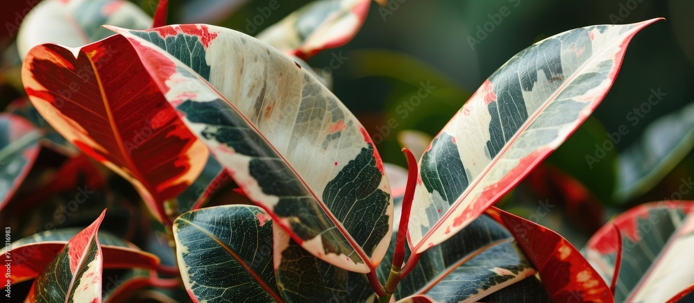 The Ficus elastica "belize" is a stunning variety of the rubber tree ...
