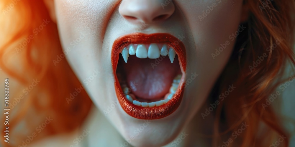 Vampire Dramatic Expression of Raw Emotion: A Vampire Scream Captured ...