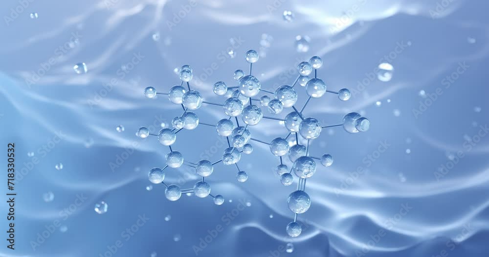 Danazol rotating molecular structure, 3d model of molecule, androgens, looped video vídeo do ...