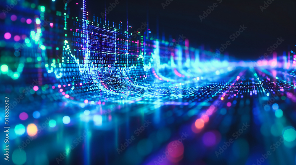 Futuristic Network Design, Abstract Blue Digital Technology, Modern ...