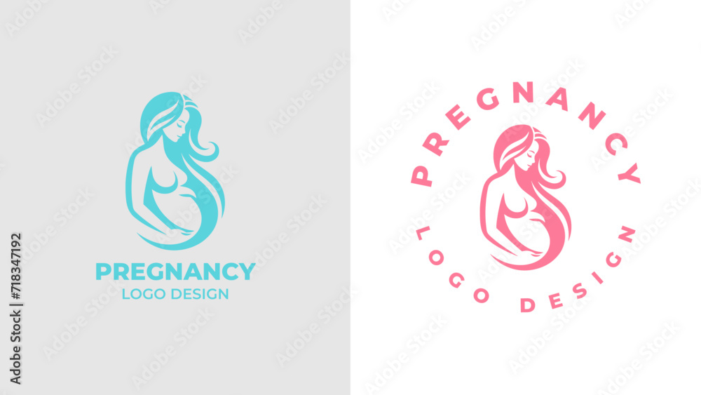 Pregnant woman logo desgn vector, Pregnancy logo Design Vector, woman ...