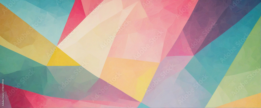 Triangle based soft color abstract background. Composition of triangles ...