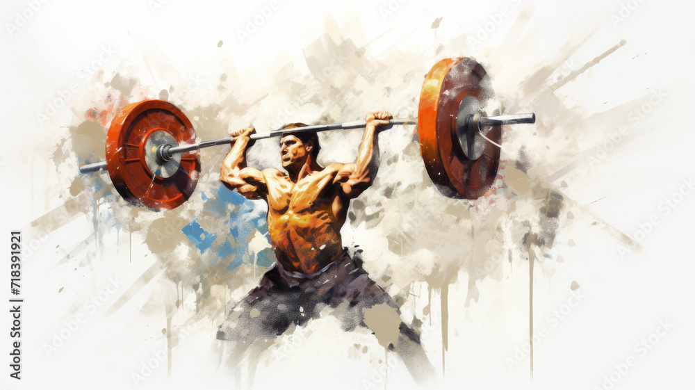 Strength and Determination: Colourful, abstract image of an individual ...