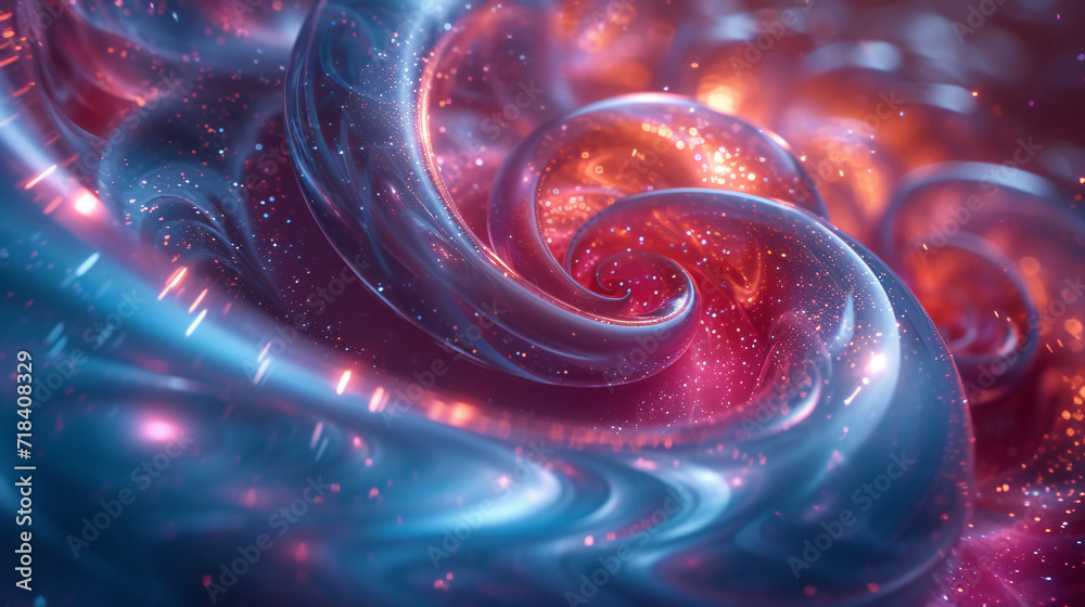 refraction, reflection & sparkle render, in the style of interlocking ...