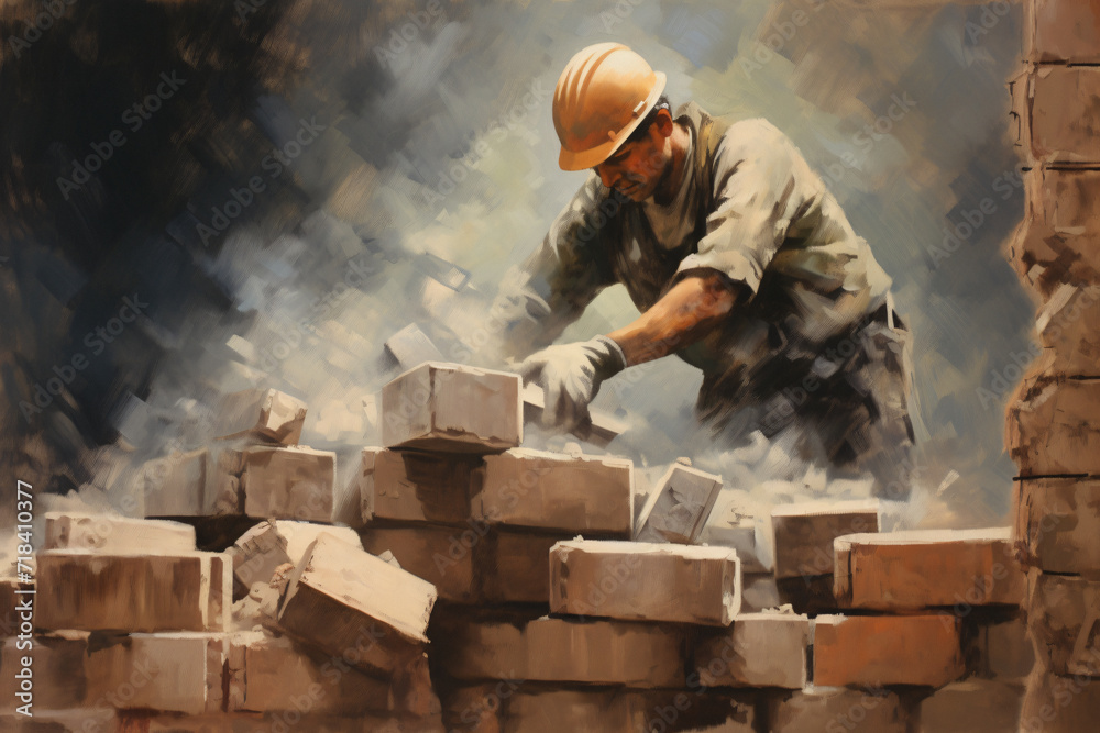 brick hands, bricklayer laying brick, brick wall house, building walls ...