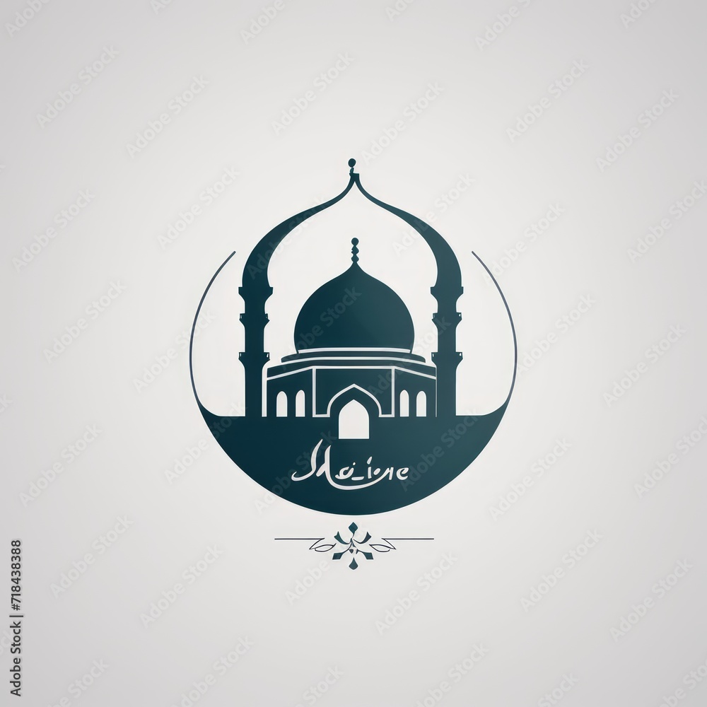 illustration of a icons mosque. icon set Ramadan or Ramadhan. icon set ...