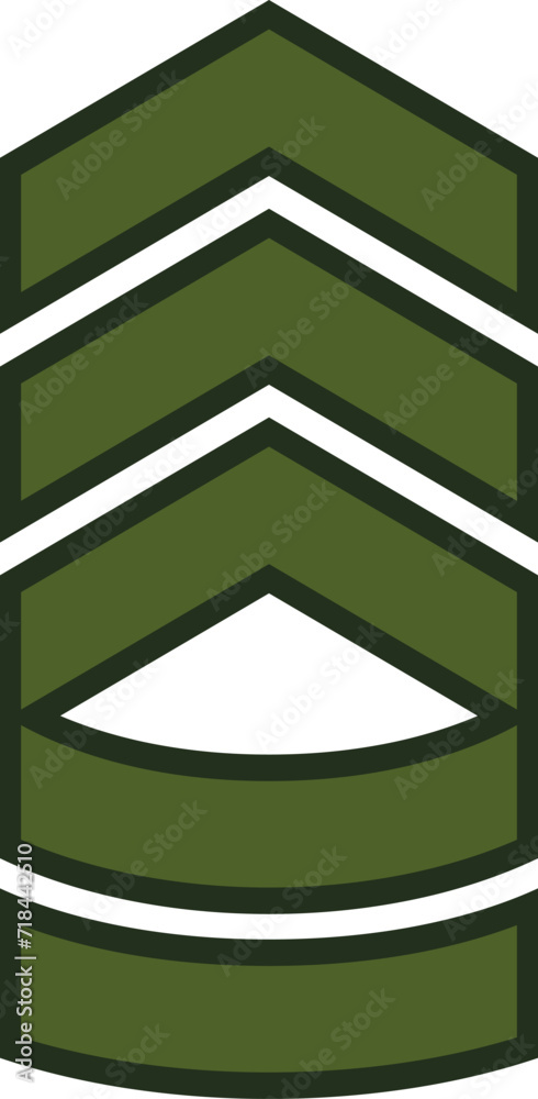 Green sergeant military rank insignia stripes. Army chevron sergeant ...