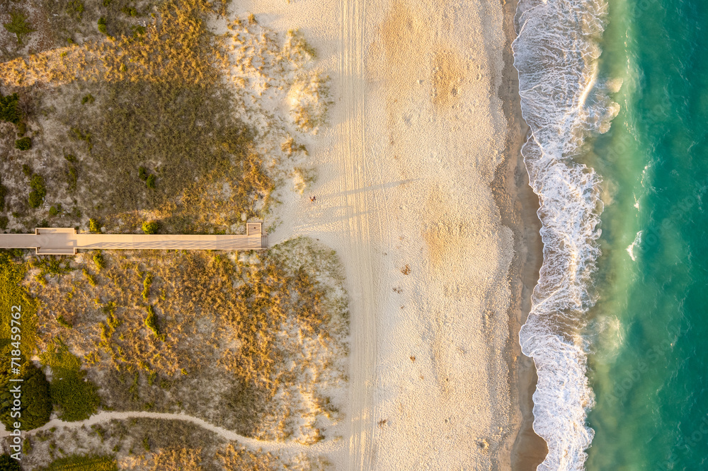 Wrightsville Beach North Carolina shoreline walkway dock. Beach access ...