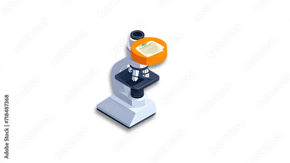 Microscope Icon of nice animated for your Medical isometric videos easy ...