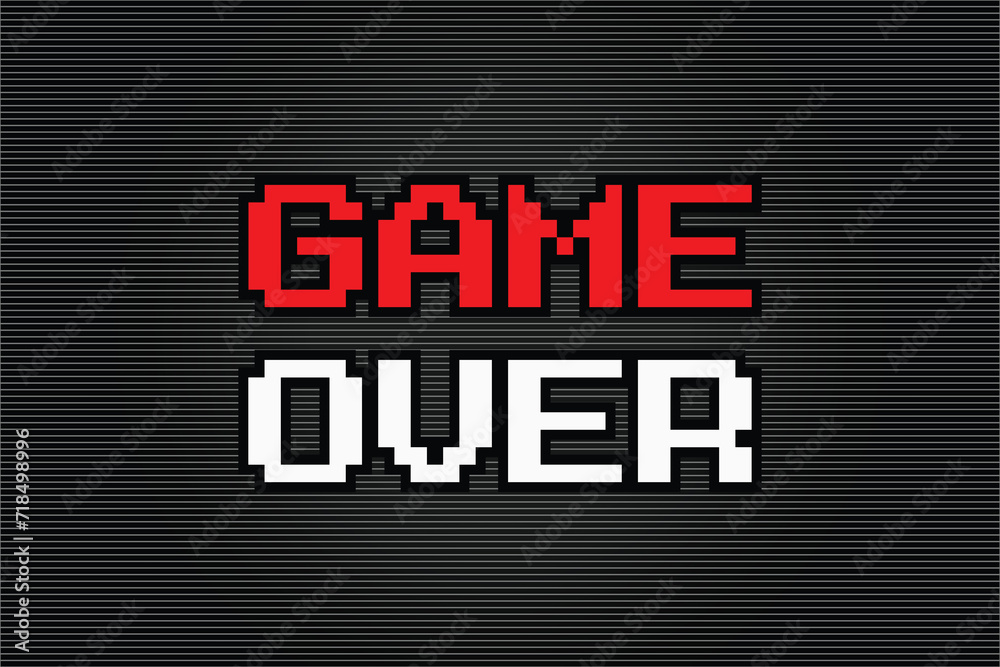 Game over background, Pixel Game Over, 8-bit Pixel Game Over. Stock ... Game over background, Pixel Game Over, 8-bit Pixel Game Over. Stock ...