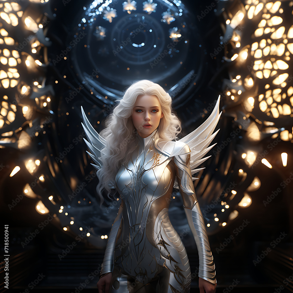 spiritual angel lyria Starseed radiant eyes beautiful detailed facial ...