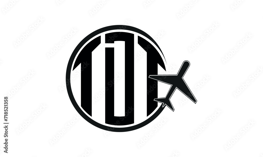 TDT three initial letter circle tour & travel agency logo design vector ...