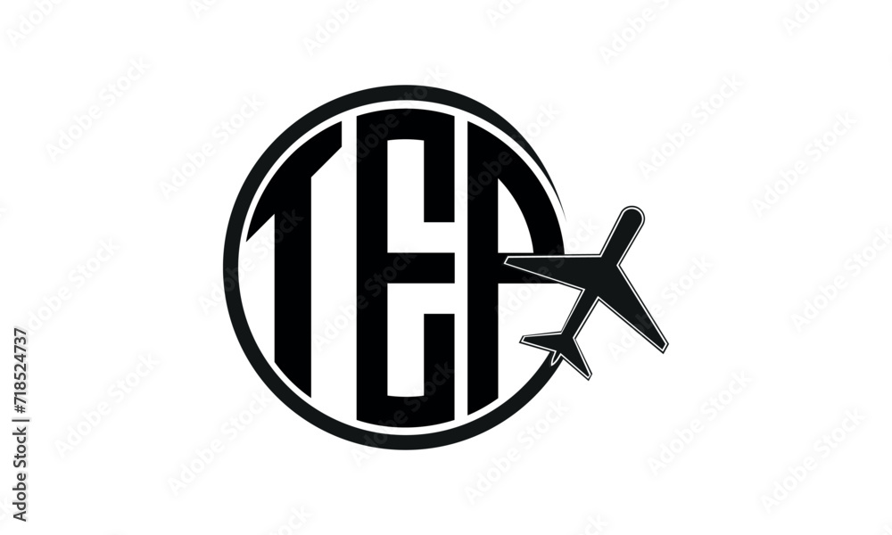 TEP three initial letter circle tour & travel agency logo design vector ...